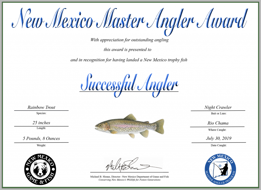 New Mexico Master Angler - NMDGF